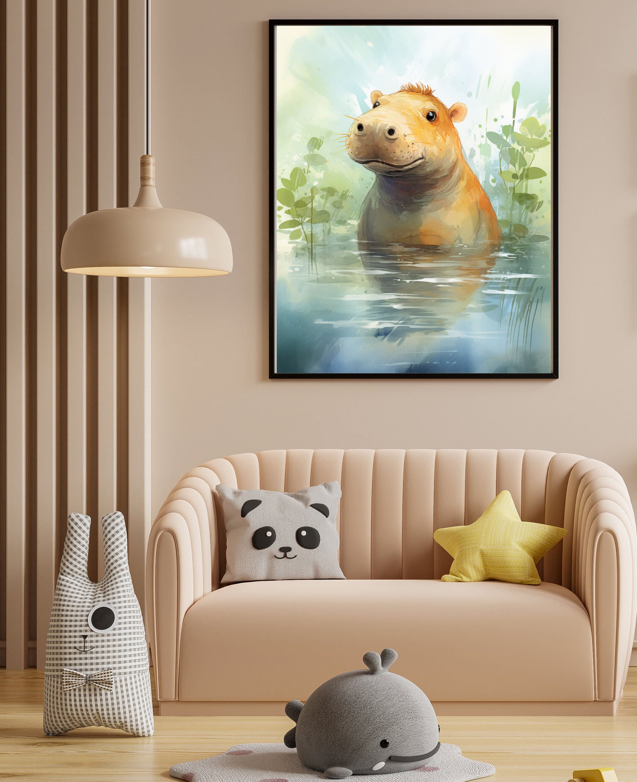 Manatee Poster, Nursery Decor, Watercolor Animals, Baby Shower Gift ...