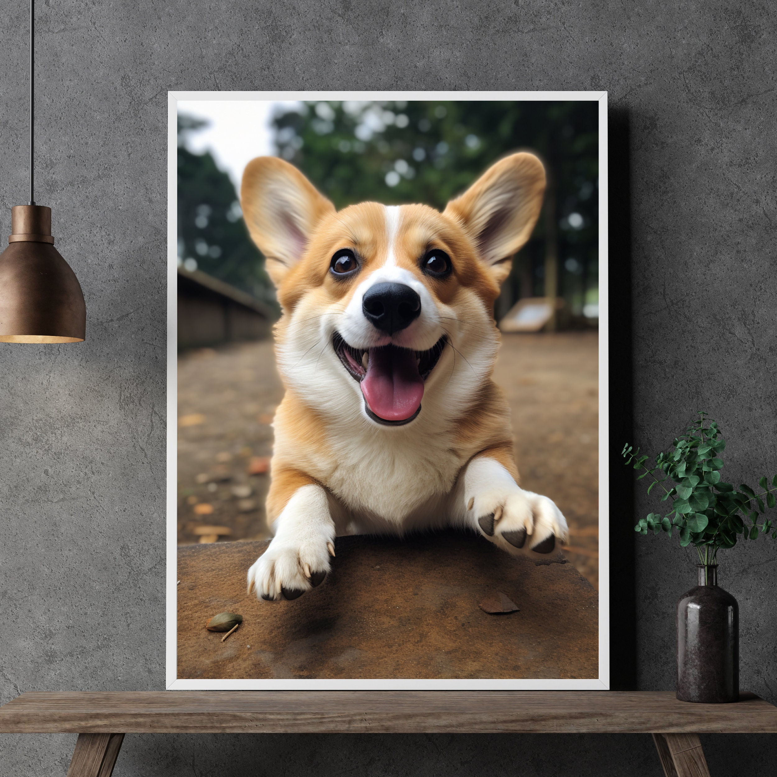 Corgi Poster, Welsh Corgi Pembroke, Corgi Wall Picture, Corgi ...