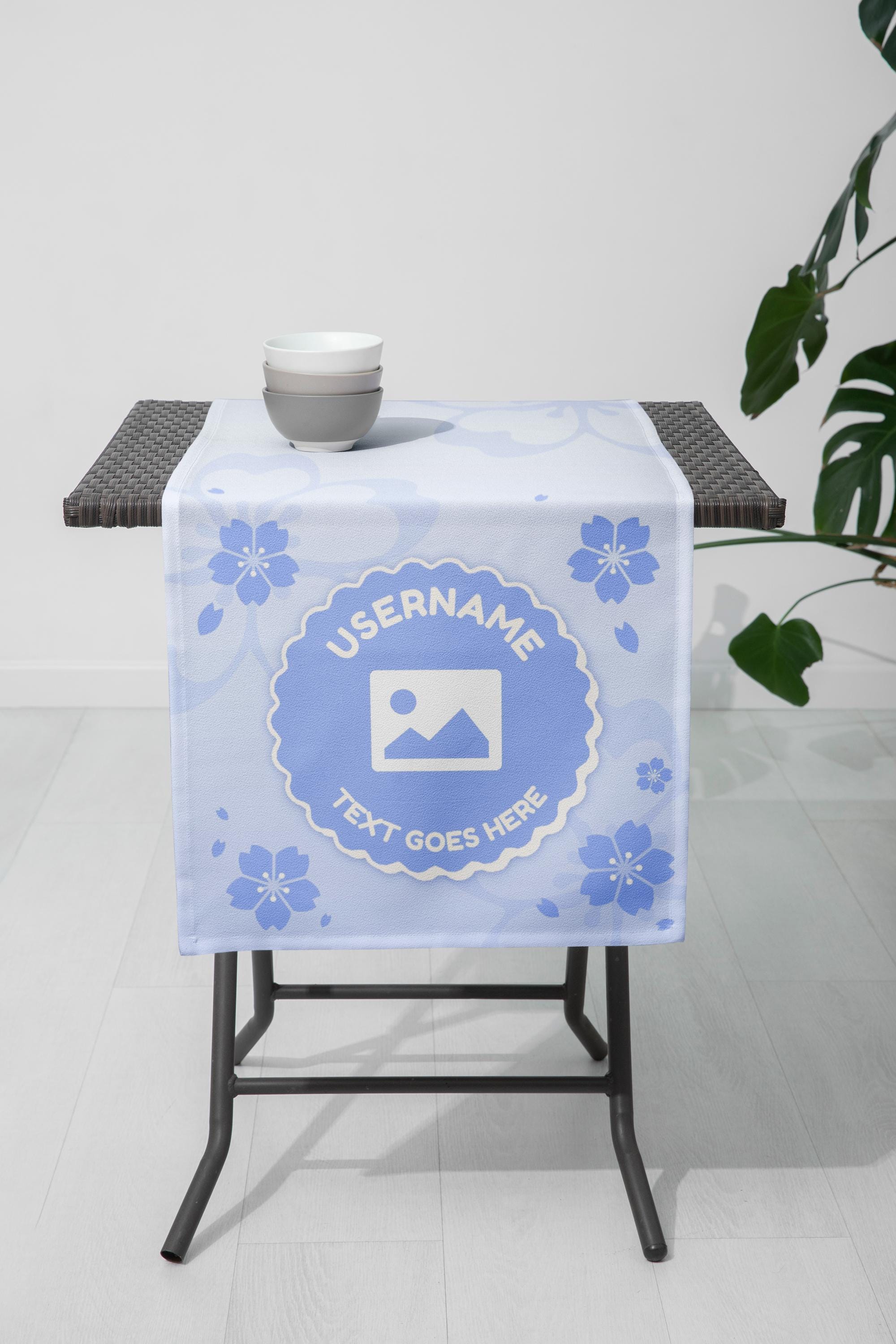 Artist Alley Table Runner Template Perriwinle Kawaii Sakura Round Logo ...