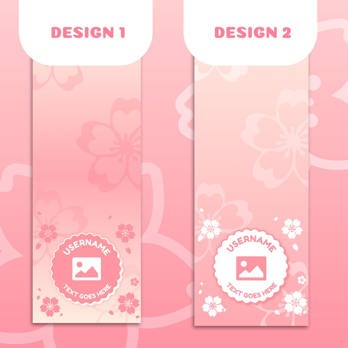 Artist Alley Table Runner Template Pink Kawaii Sakura Round Logo ...