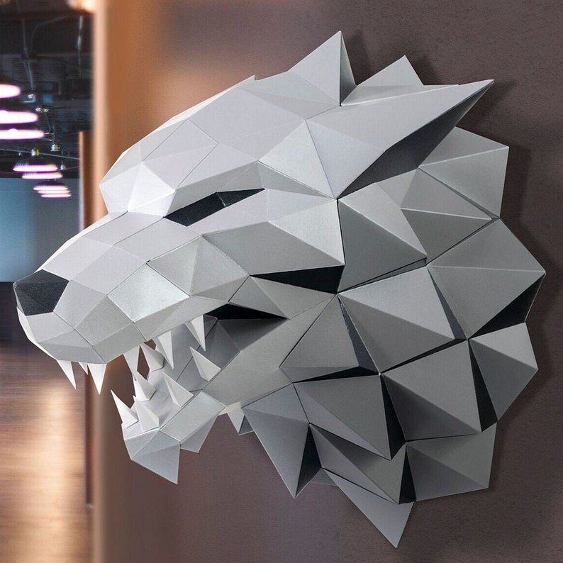 Paper Craft Direwolf - Etsy