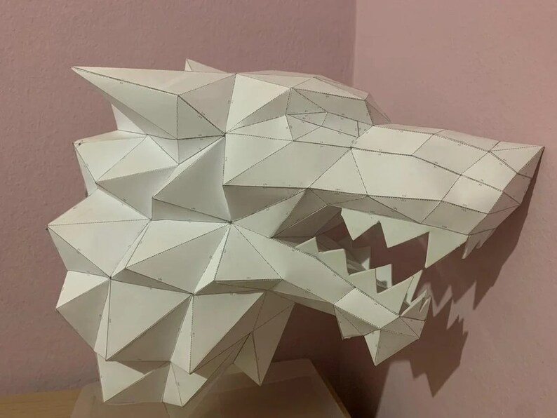 Paper Craft Direwolf - Etsy
