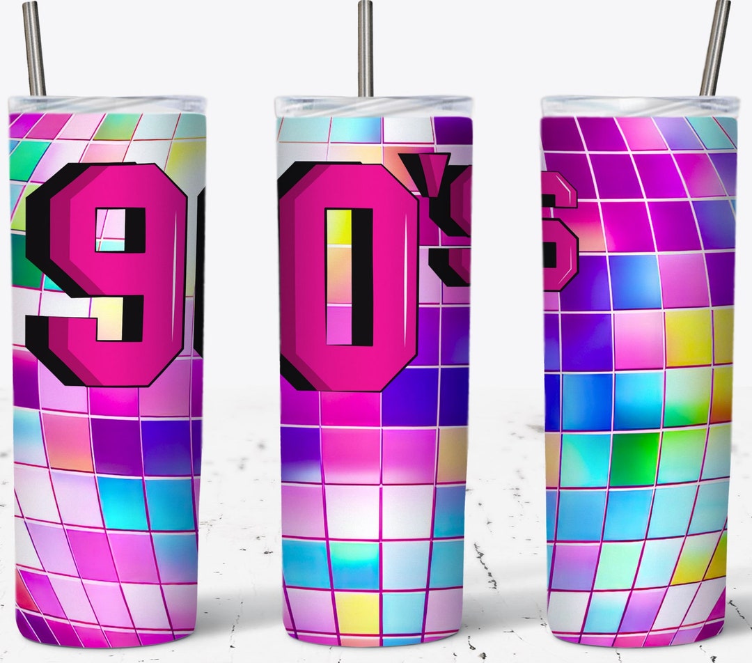 90s Tumbler Wrap, PNG, I Love 90s, 20 Oz. Skinny Tumbler Wrap ...