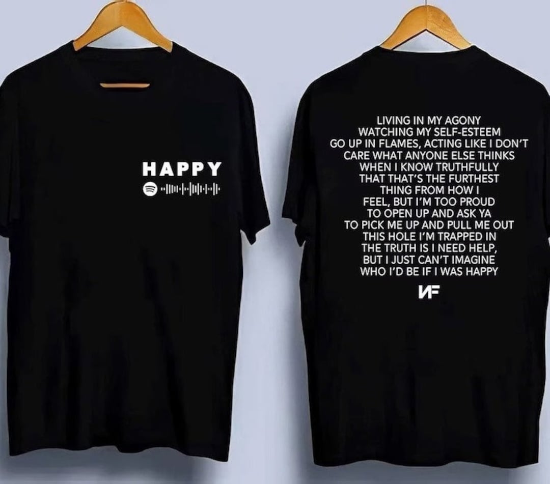 NF Happy Lyrics T-shirt NF Hope Tour Sweatshirt 2023 Music - Etsy