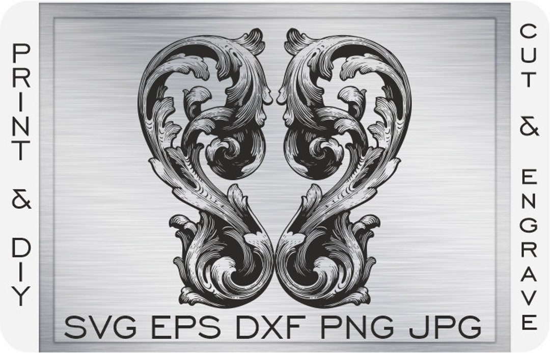 Baroque Pattern Svg Baroque Svg Cricut Clipart Silhouette Vector ...
