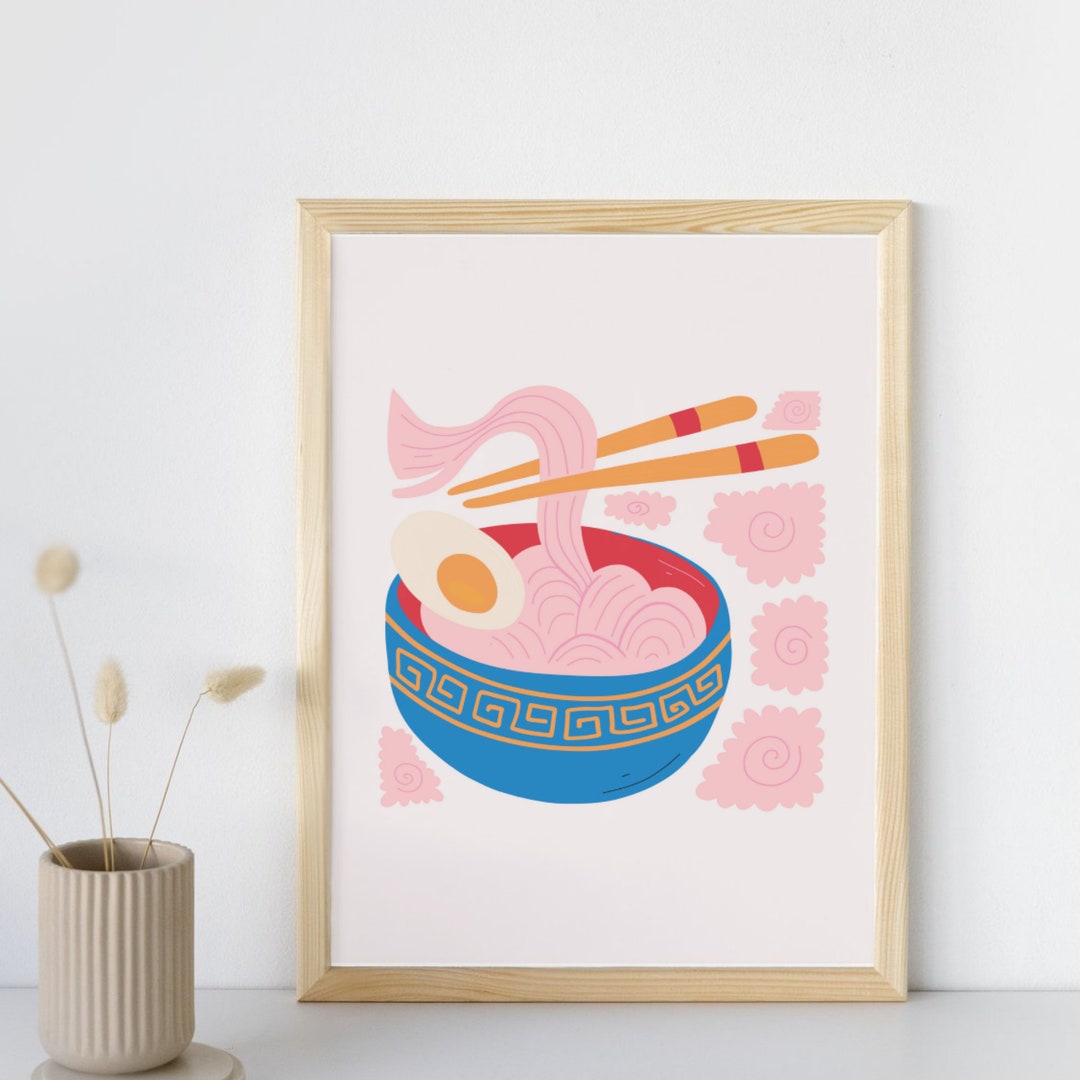 Noodle, Noodle Wall Art, Colorful Wall Art, Food Wall Art, Still Life ...