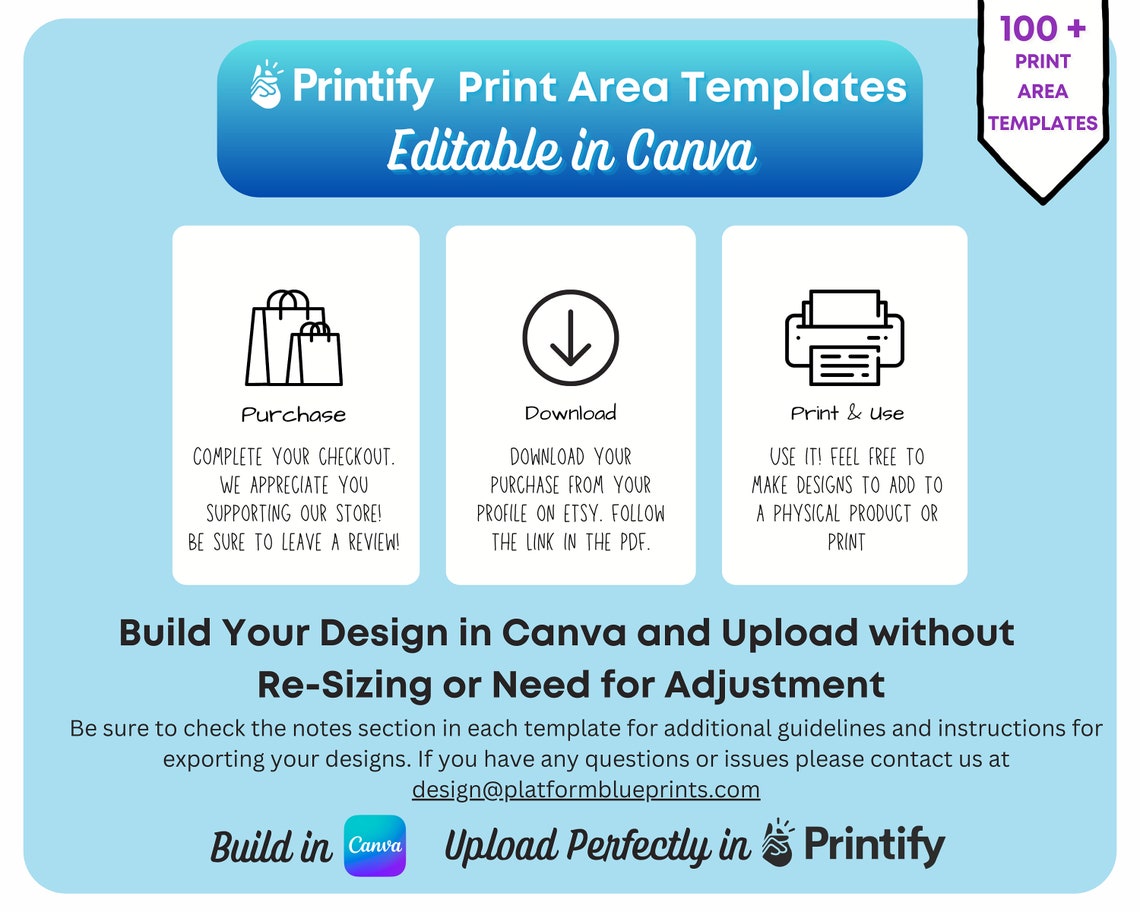 Editable in Canva Design Templates for Printify Bestsellers Print on ...