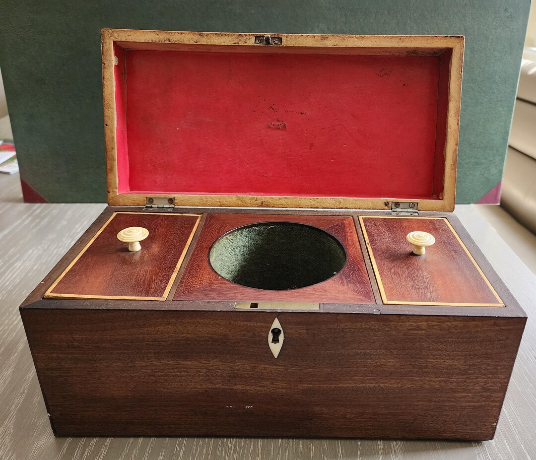 Antique English Tea Caddy - Etsy