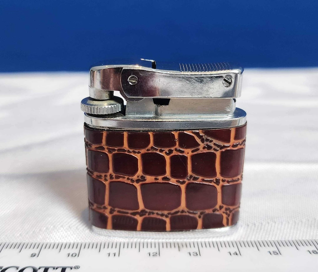Vintage Brother Lite, Alligator Pattern Gas Lighter - Etsy