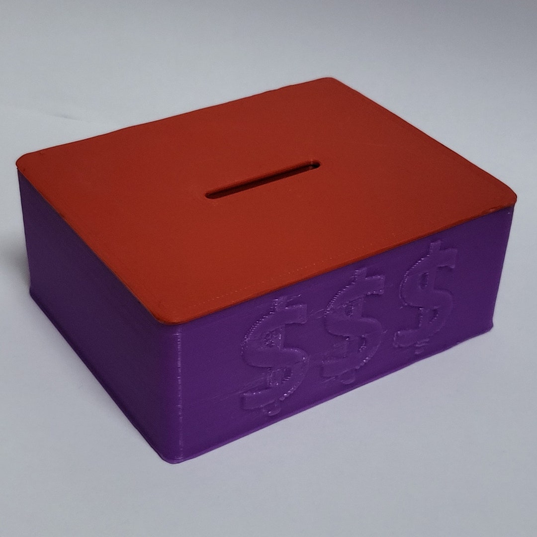 Money Savings Box With Dollar Signs openable or - Etsy