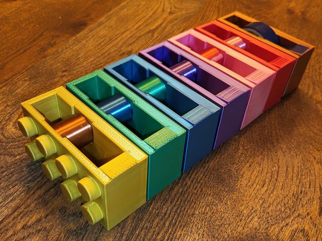 Lego Tape Dispenser Multi Function Holds Cash Sticky Notes - Etsy