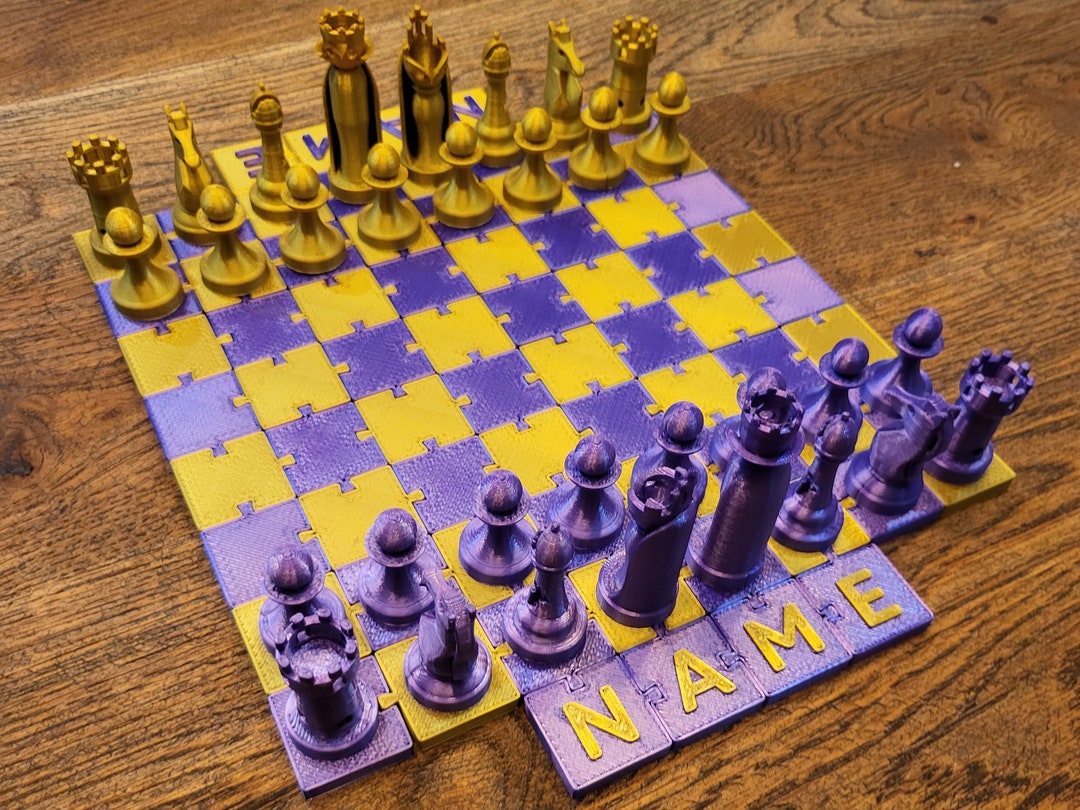 Customizable Chess Set, 3D Printed Chessboard, Cool Puzzles, Nice Home ...