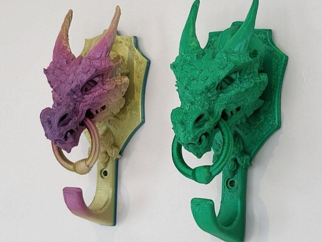 3D Printed Dragon Hook, Mythical Charm, Intricate Design, Lifelike Appearance, Unique Gift Idea ...