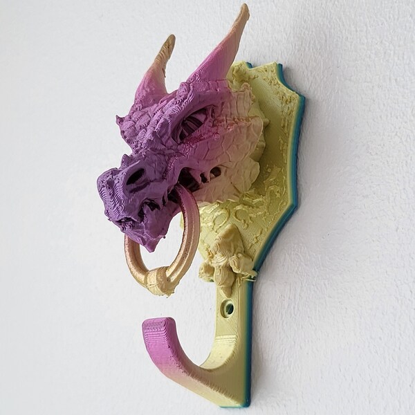 3d Printed Dragon Wall Hang - Etsy