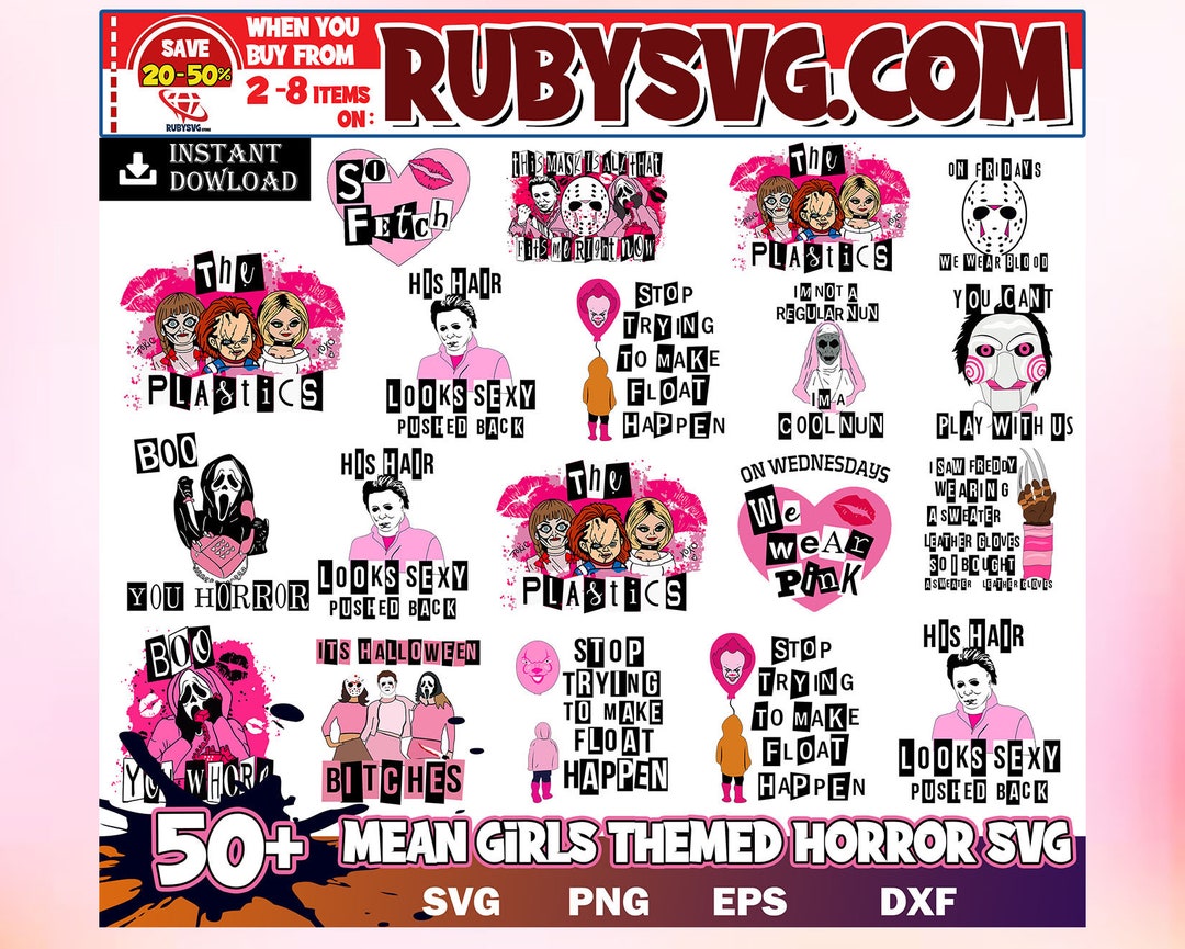 Mean Girls SVG Bundle Svg 50 Mean Girls Clip Art Mean - Etsy