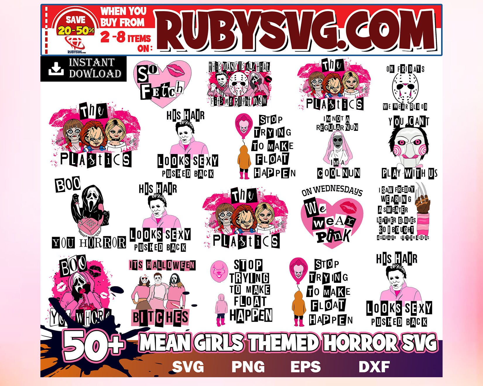 Mean Girls SVG Bundle Svg 50 Mean Girls Clip Art Mean - Etsy