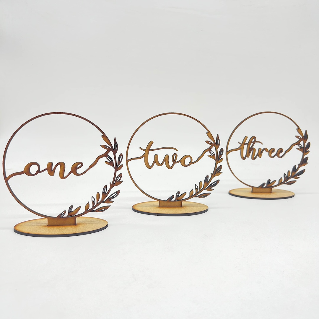 Wooden Table Numbers, Wedding Table Number, Table Number, Table Number ...