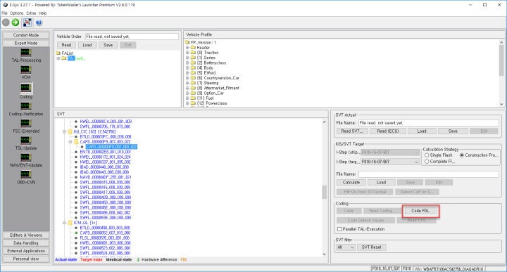 E-sys 3.30.1, E-sys Launcher PRO V.2.8.1 Build 155, Psdzdata Light V.4. ...