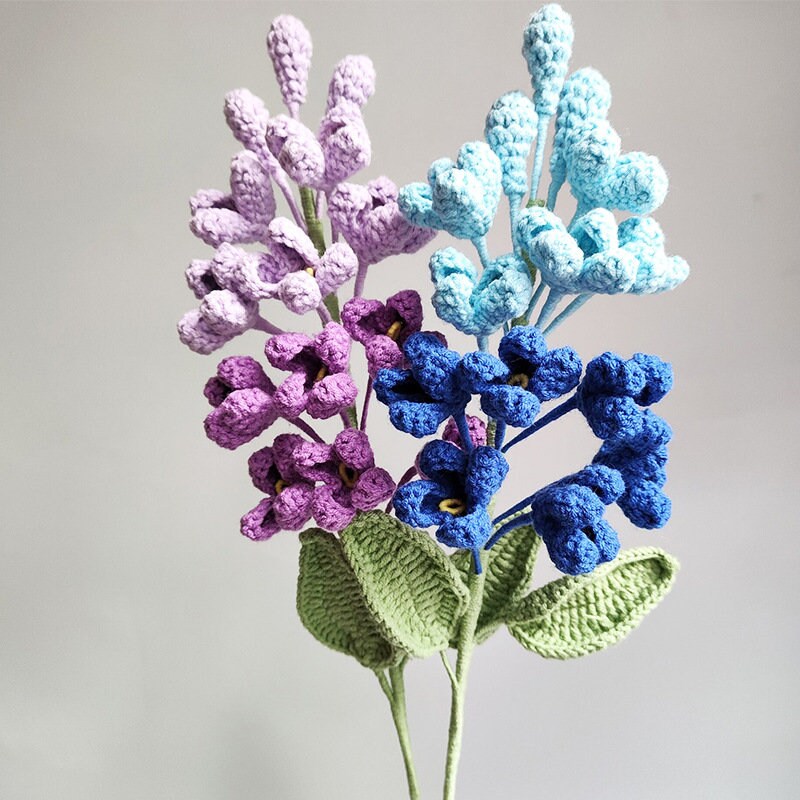 New Crochet Lilac Flower Multi Head Gradient Wool Yarn Crochet - Etsy
