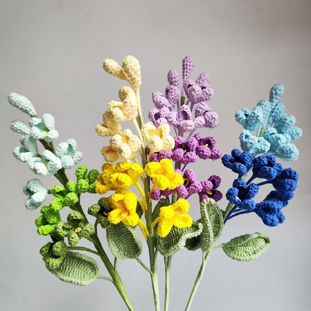 New Crochet Lilac Flower Multi Head Gradient Wool Yarn Crochet - Etsy
