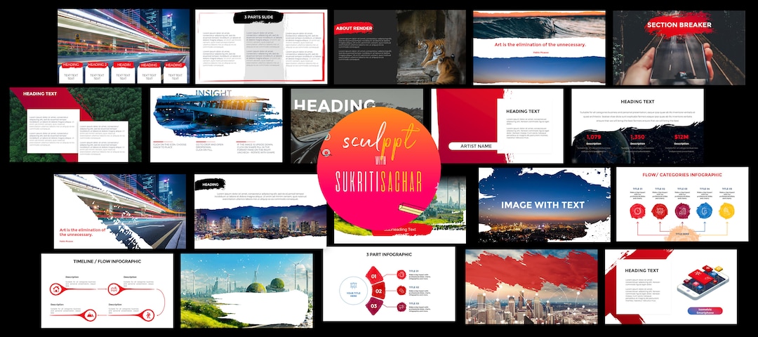 100 Layouts, Microsoft Office Powerpoint Template, PPT, Presentation ...