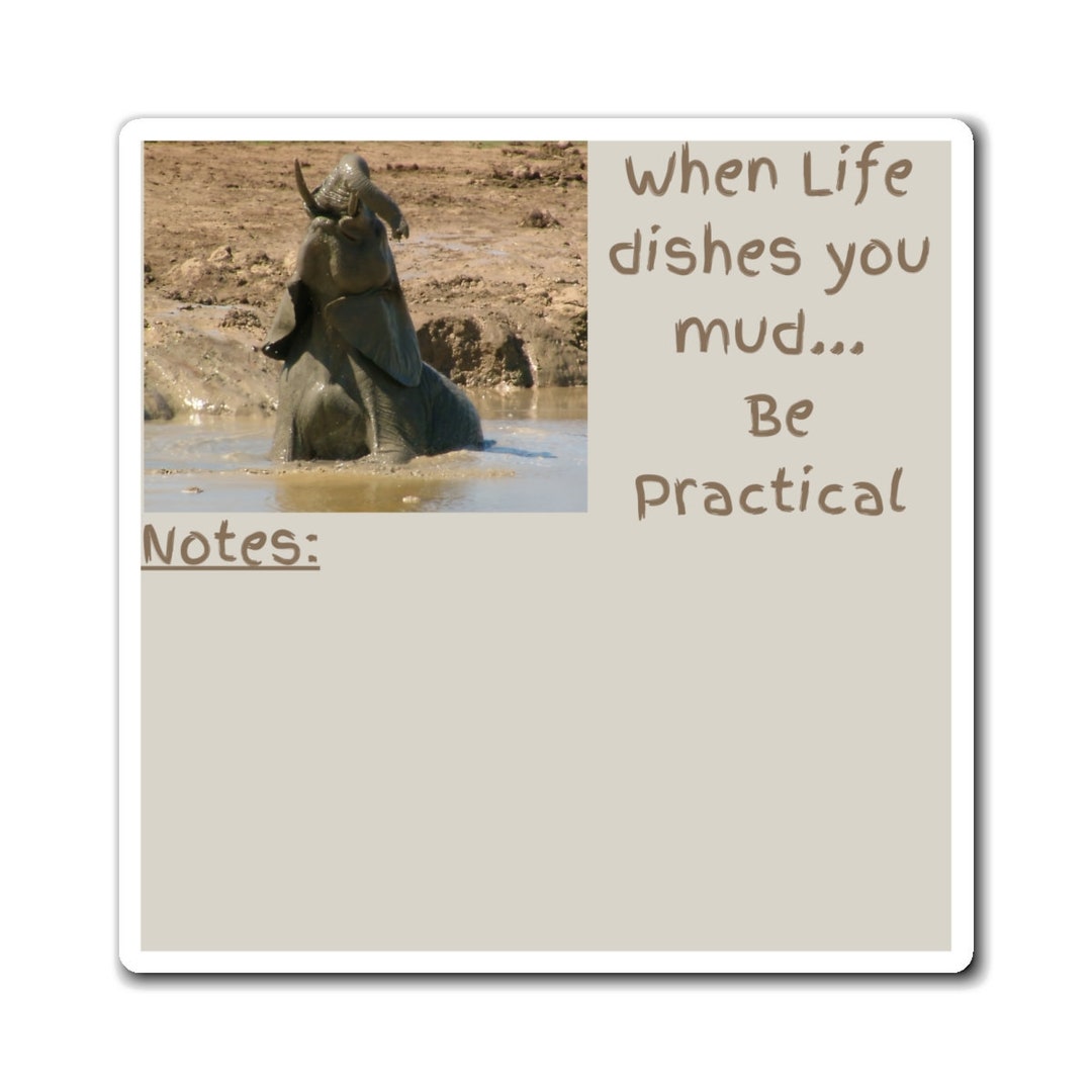 Practical Magnet With Cute Elly Scene and Positive Inspiration "mud ...