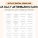 365 Daily Affirmation Cards | Vision Board Printables | Affirmation ...