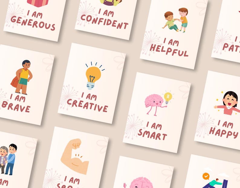 50 Positive Affirmation Cards for Kids | Children's Printable ...