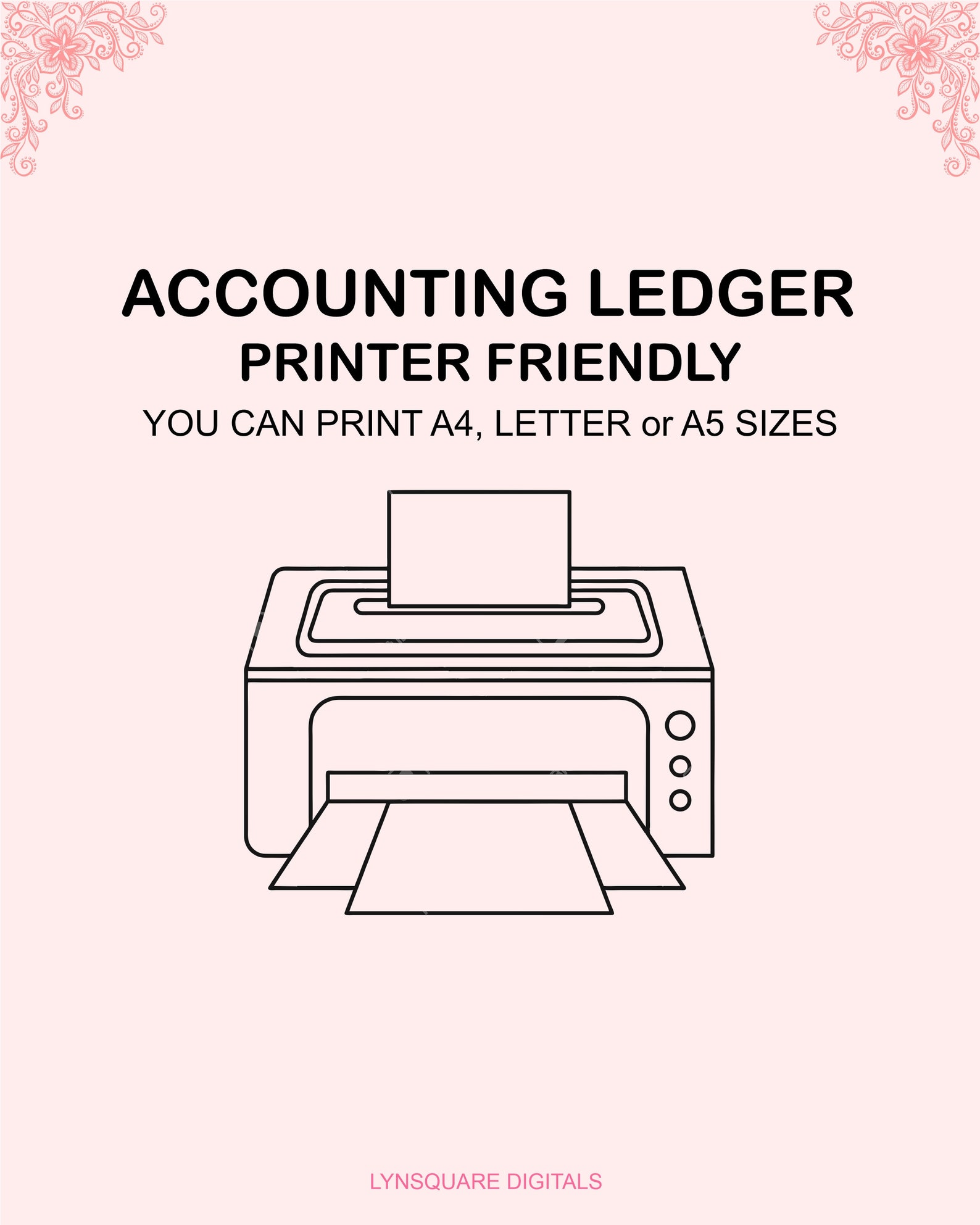 Printable Accounting Ledger, Accounting Ledger Template, Expense ...