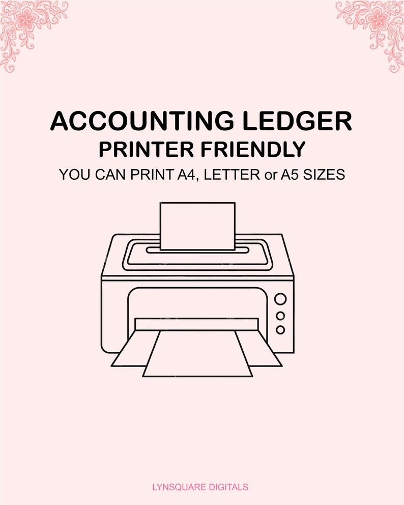 Printable Accounting Ledger, Accounting Ledger Template, Expense ...