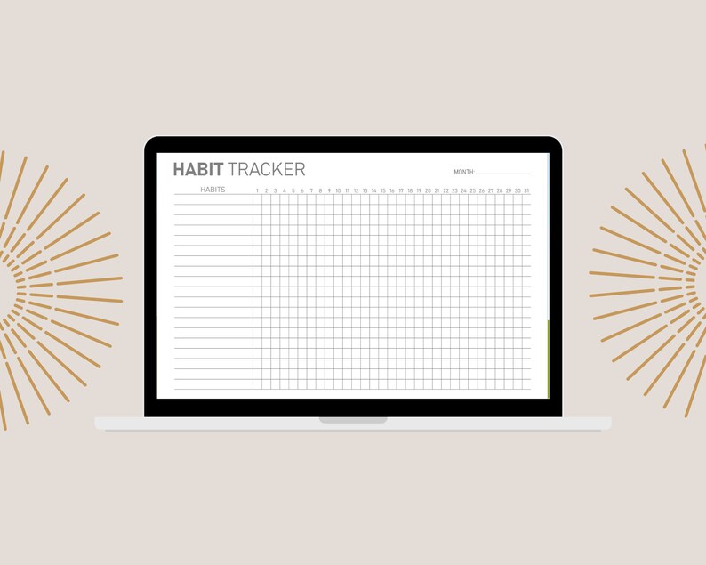 Habit Tracker Printable Habit Planner Simple Habit Tracker Monthly ...