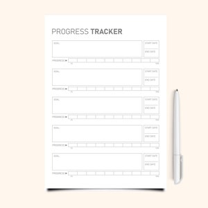 Progress Tracker Goal Tracker Routine Tracker - Etsy