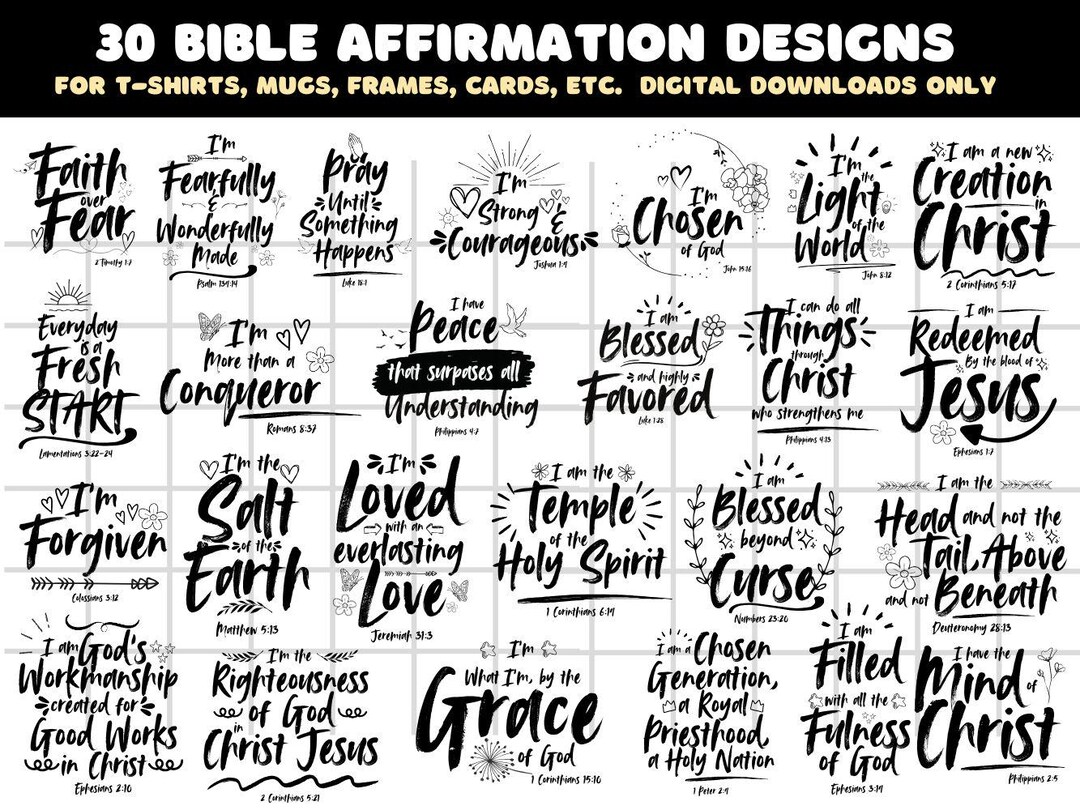 30 Bible Affirmation Verses | Inspirational Quotes | Motivational Bible ...