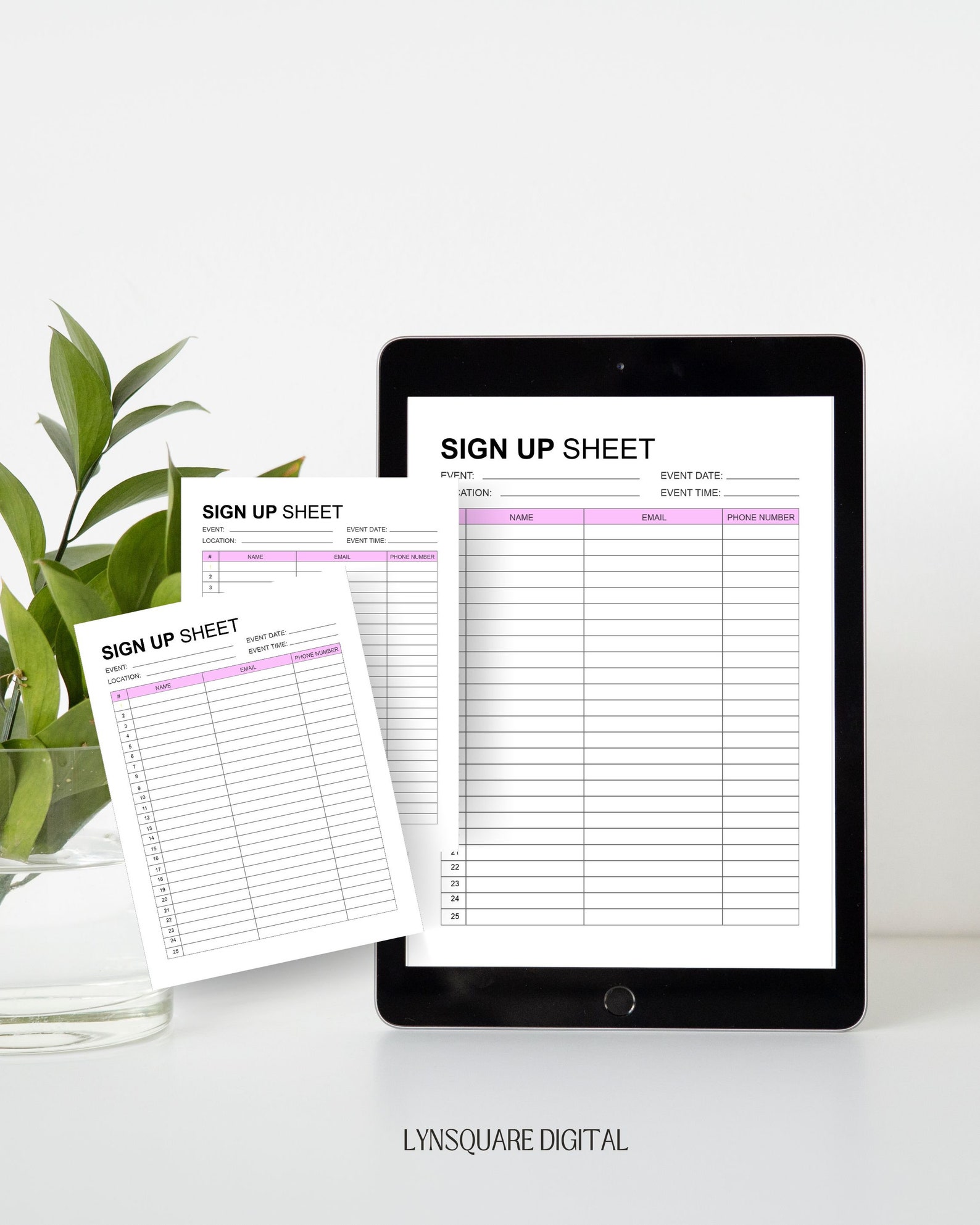 Sign up Sheet | Sign in Sheet | Sign up Sheet Template | Please Sign ...