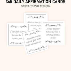 365 Daily Affirmation Cards | Vision Board Printables | Affirmation ...