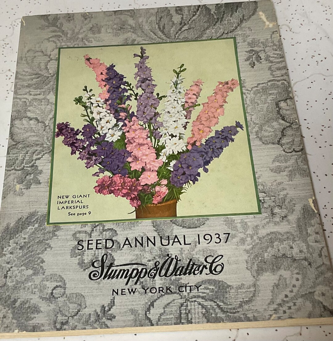 1937 Stumpp & Walter Company Seed Flower Annual Catalog Barclay Street ...