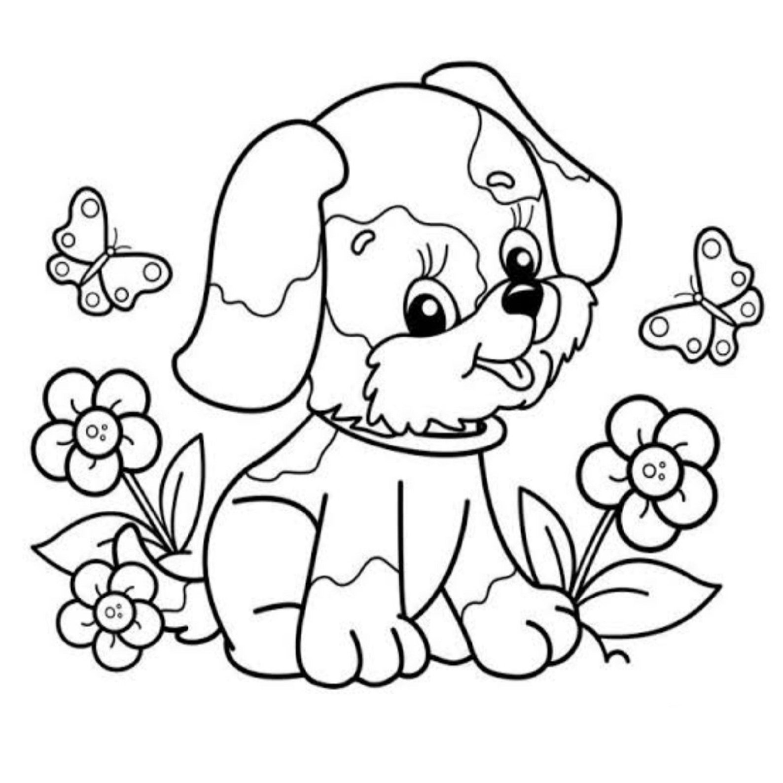 Cute Animals Sketches for Kids to Color - Etsy