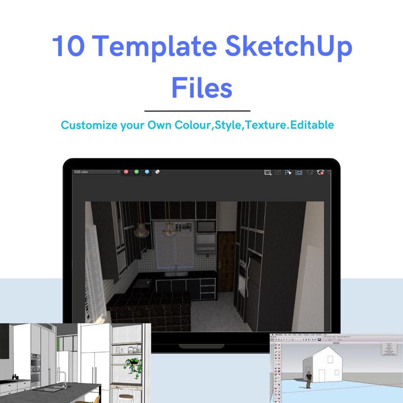 SKETCHUP 3D DESIGN KITCHEN - Etsy