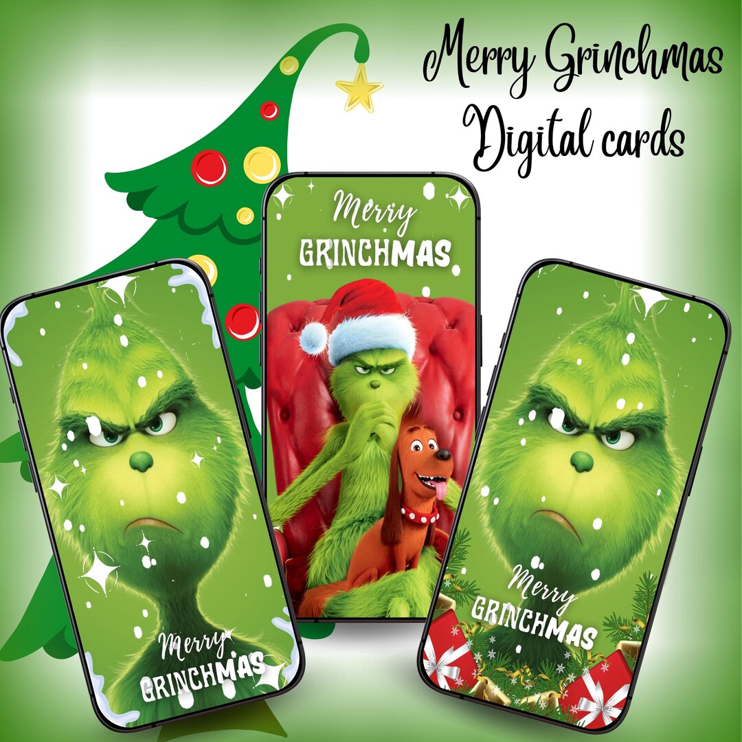 Merry Grinchmas - 3 Files of Animated Grinch Greeting Cards - Grinch ...