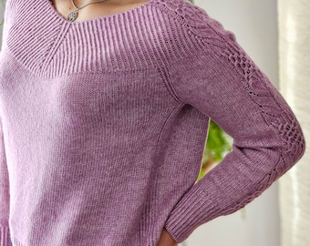 Fleurine Sweater Knitting Pattern, Top-down Sweater Pattern, Circular ...