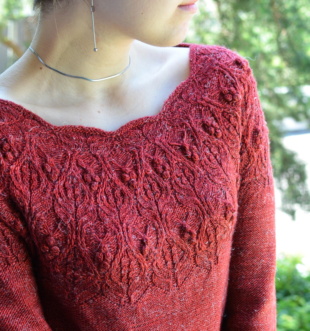 Knitting Pattern Coryn Sweater, Top-down Sweater Pattern, Circular Yoke ...