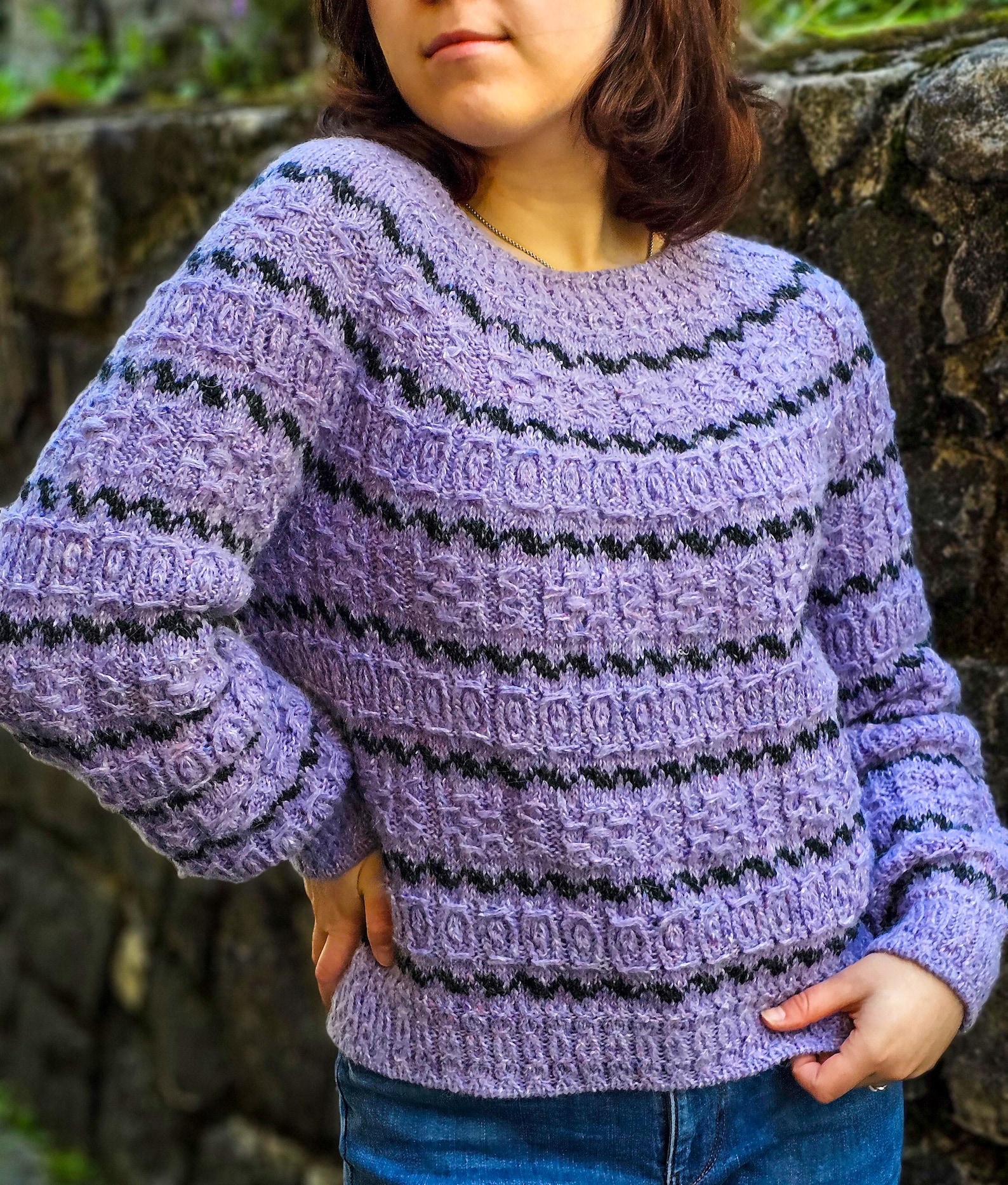 Stitch Fusion Sweater Knitting Pattern in English - Etsy
