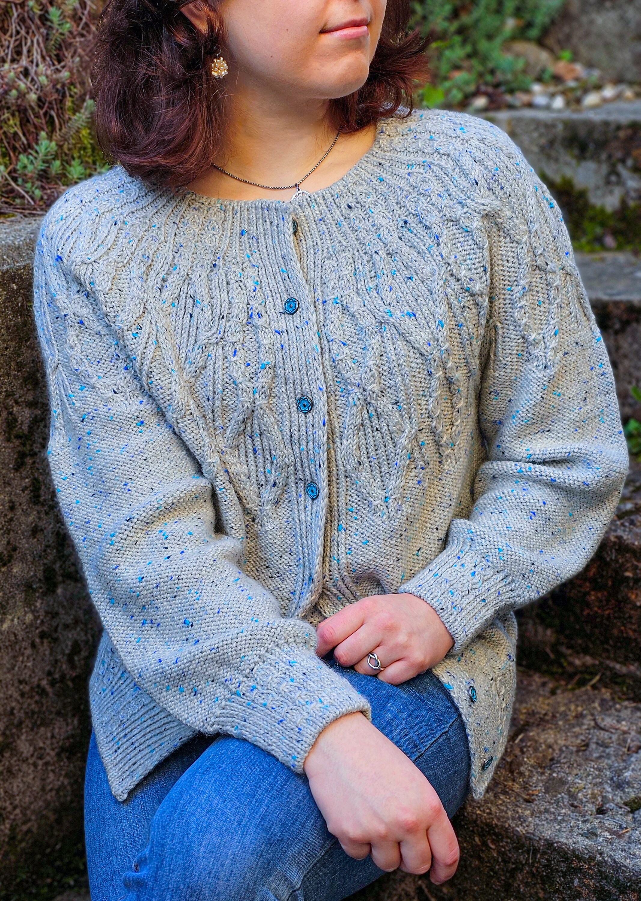 Saga Stitch Cardigan Knitting Pattern in English and Danish - Etsy