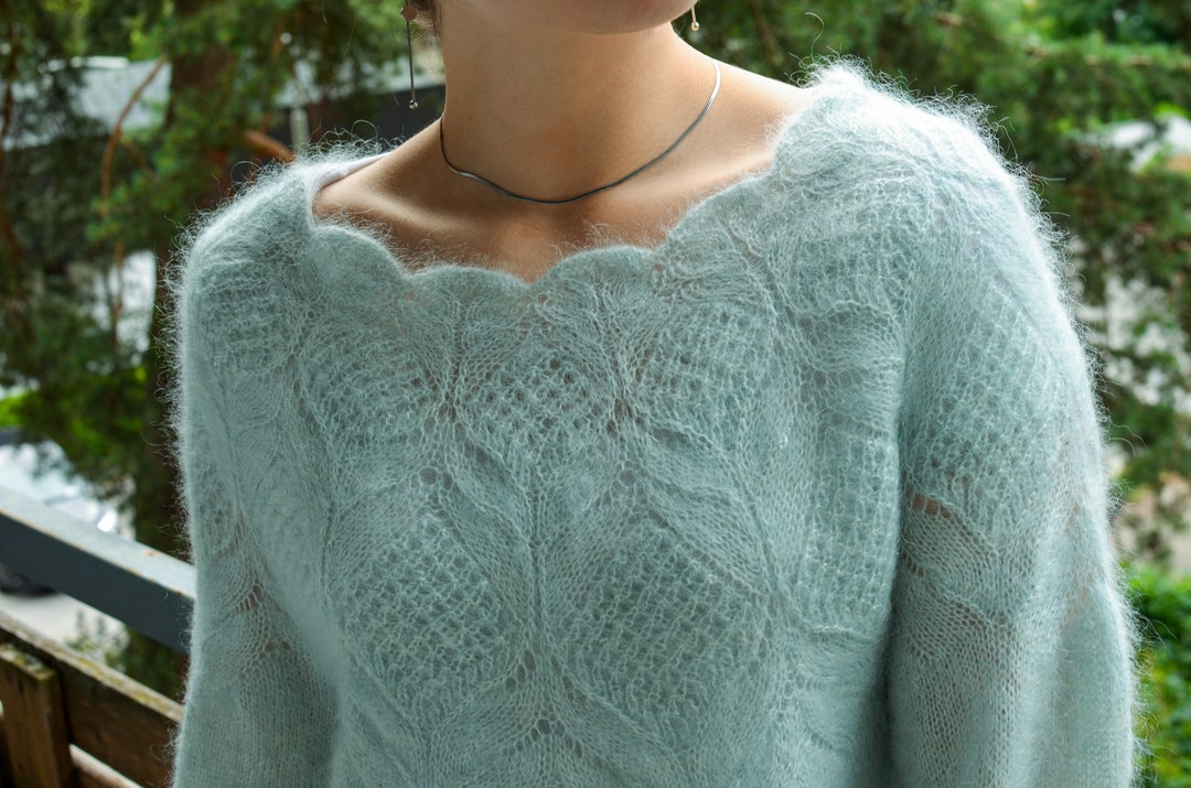 Knitting Pattern Darya Blouse in English, Danish, French and German - Etsy