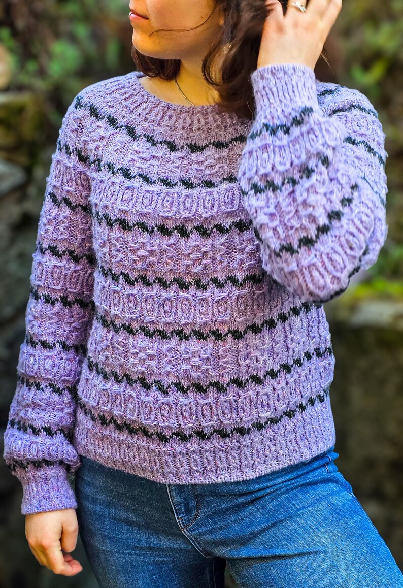 Stitch Fusion Sweater Knitting Pattern in English - Etsy