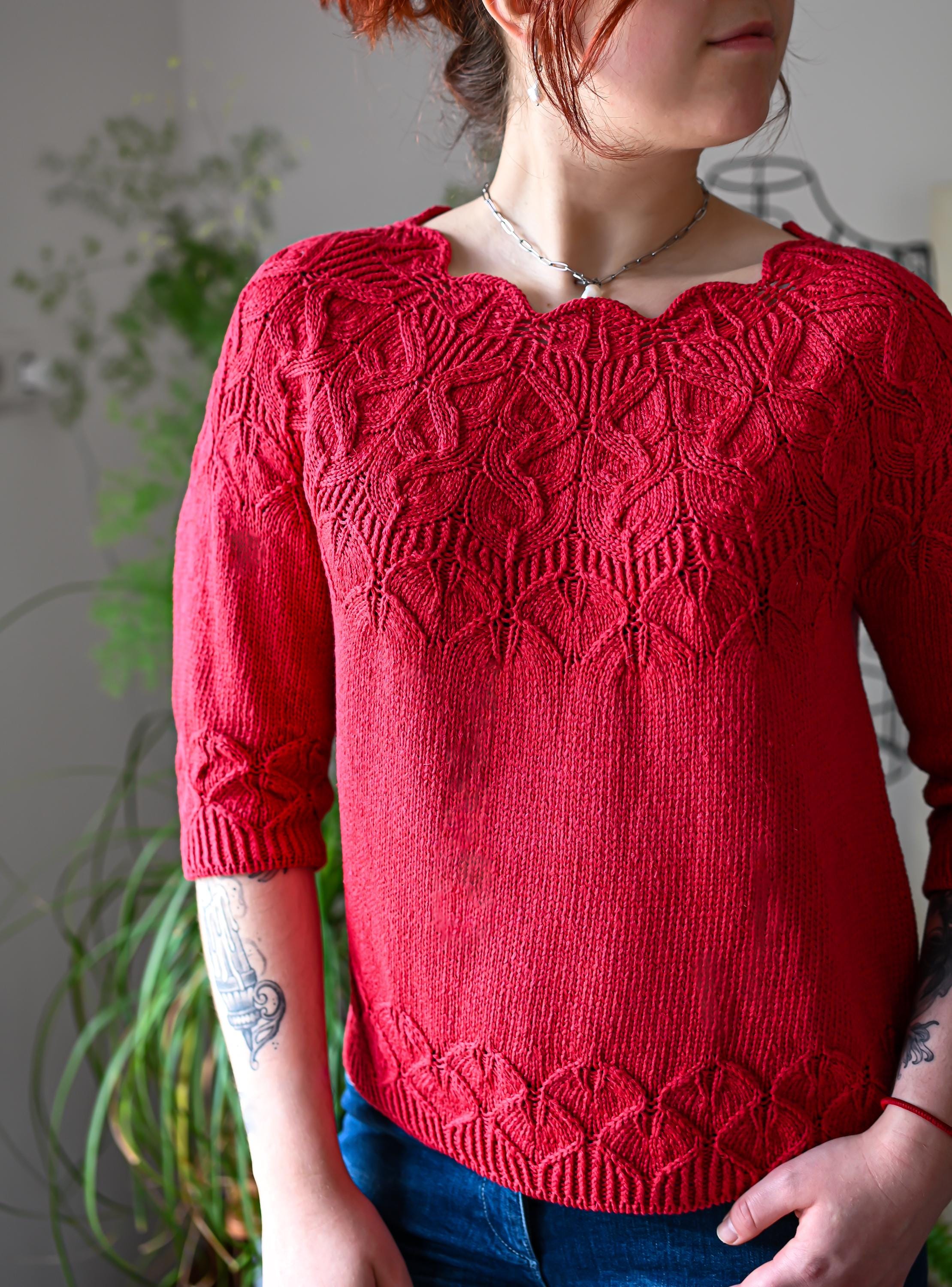 Thaya DK Top Knitting Pattern in English and German - Etsy