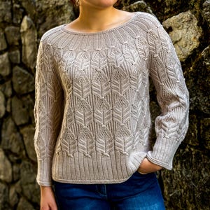Fayna Sweater Knitting Pattern in English and German - Etsy Canada
