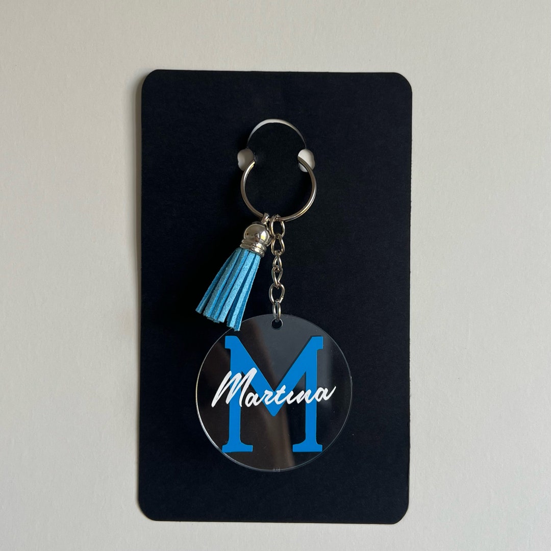Key Ring Customizable With Name and Letter - Etsy