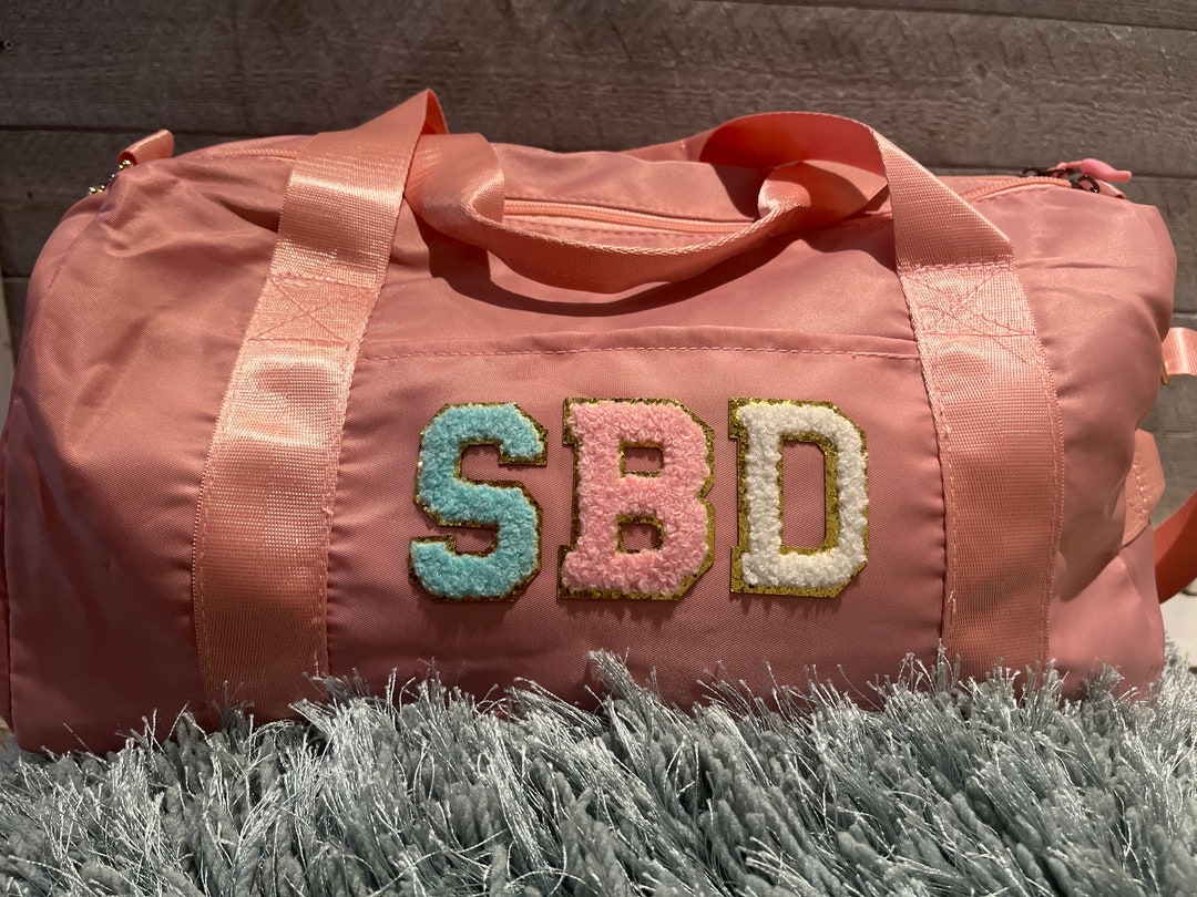 Custom Duffle Bag | Dance | Gym | Travel With Chenille Letters - Etsy