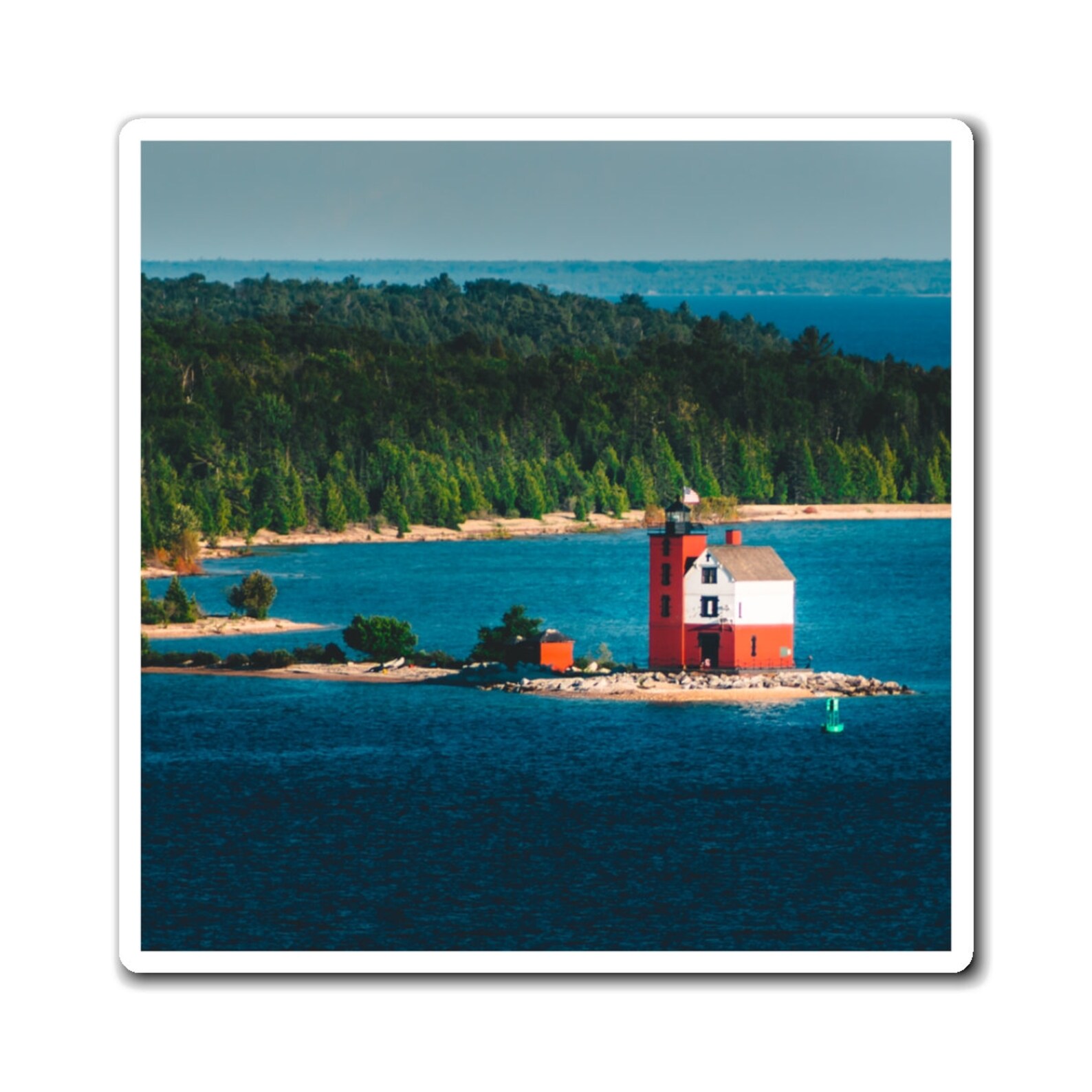 Round Island Lighthouse Magnet - Captivating Mackinac Island Beauty ...